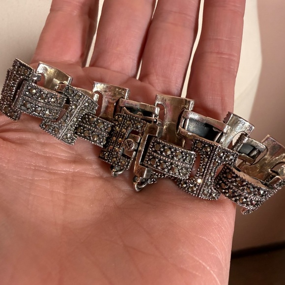 Estate | Jewelry | Vintage Art Deco Revival Sterling Silver Marcasite ...